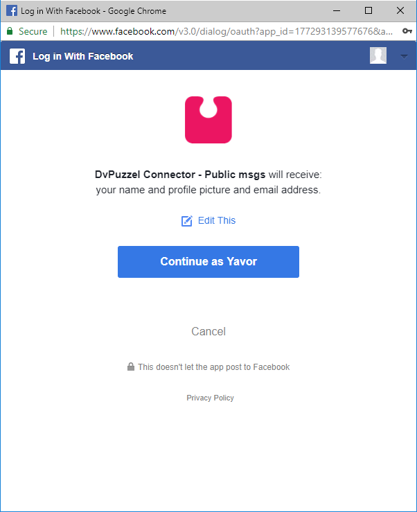 Adding a Facebook Source | Puzzel Help Centre